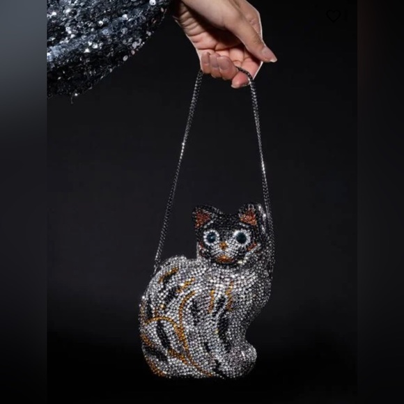 AKIRA | Bags | Nwt Nib Here Kitty Kitty Rhinestone Clutch Shoulder Bag ...
